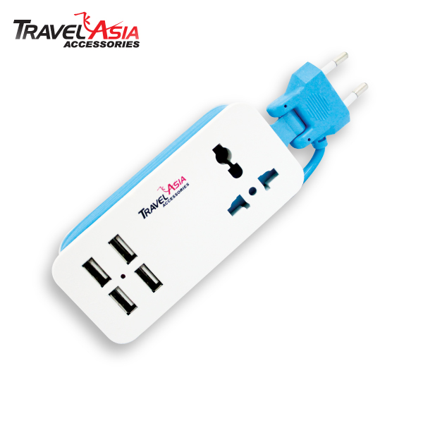 Travel Extension Adaptor with 4 USB Port